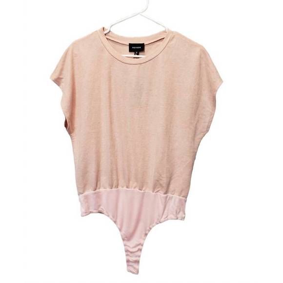 heyson | Tops | New Heyson Short Sleeve Bodysuit In Blush Pink | Poshmark